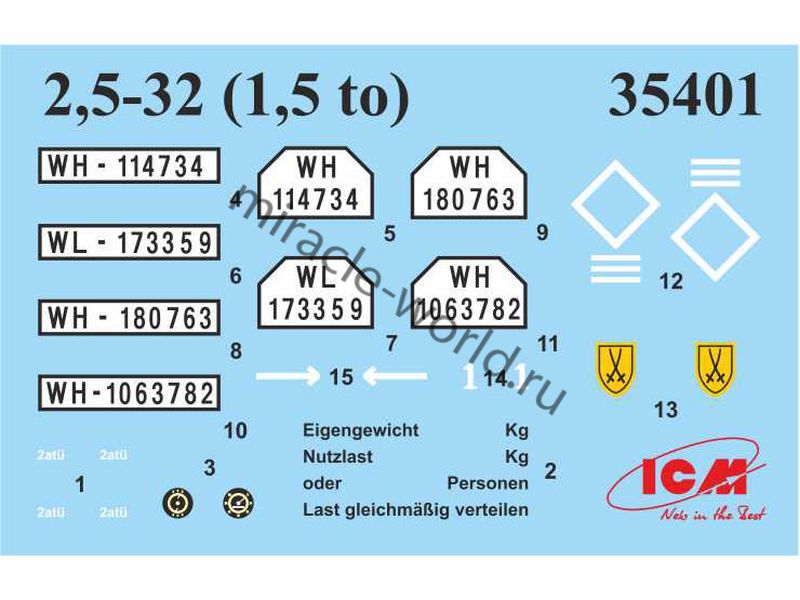 ICM 35401 Opel Blitz Type 2,5-32 (1,5 to) /грузовой автомобиль/ 1/35