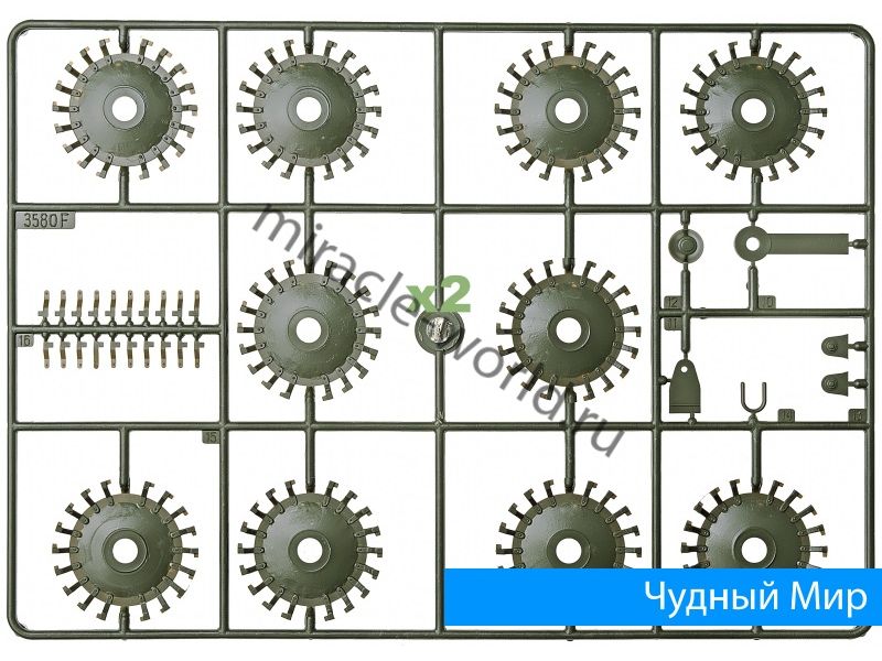 Zvezda 3580 Т-34/76 с минным тралом ПТ-3 / Танк 34/76 /средний танк/ 1/35