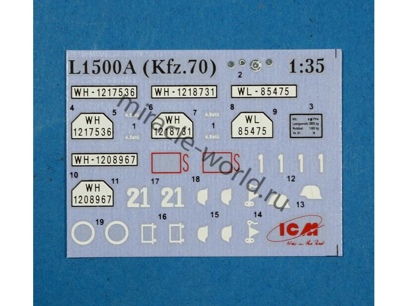 ICM 35525 Kfz.70 Mercedes-Benz L1500A /автомобиль повышенной ...
